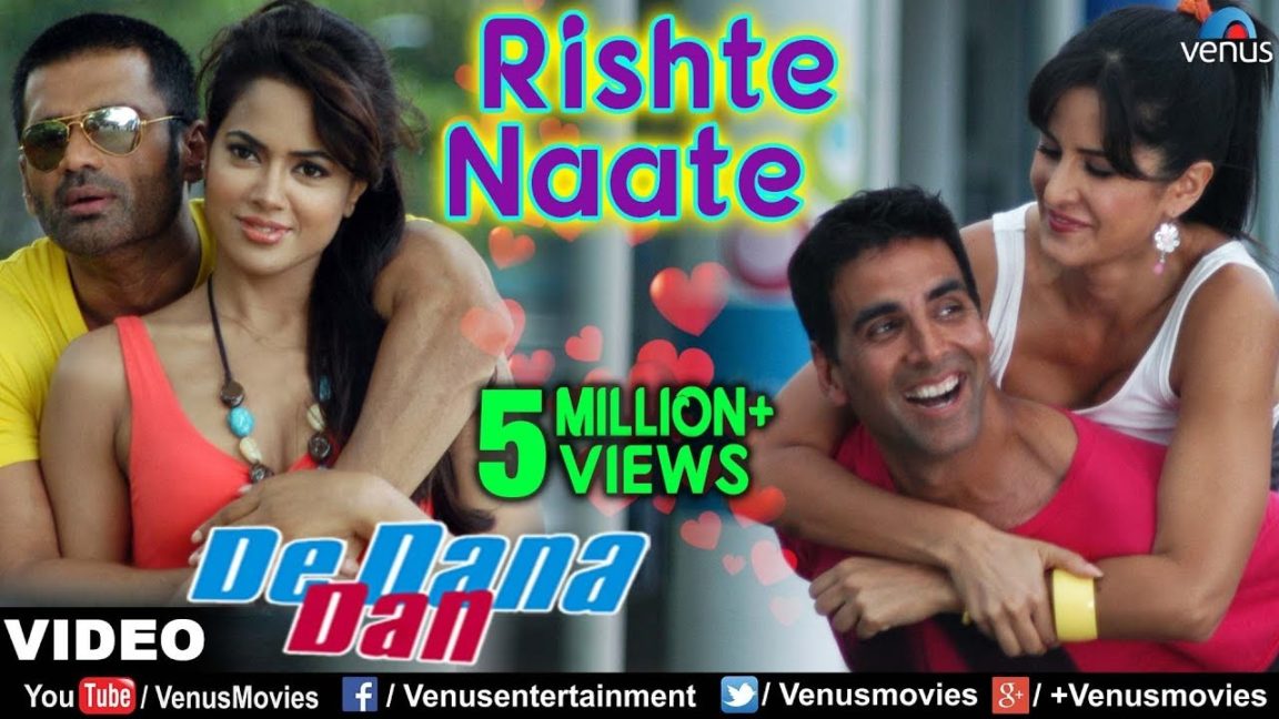 RISHTE NAATE LYRICS - De Dana Dan (2009) - Rahat Fateh Ali Khan, Suzanne D'Mello | LyricsBogie
