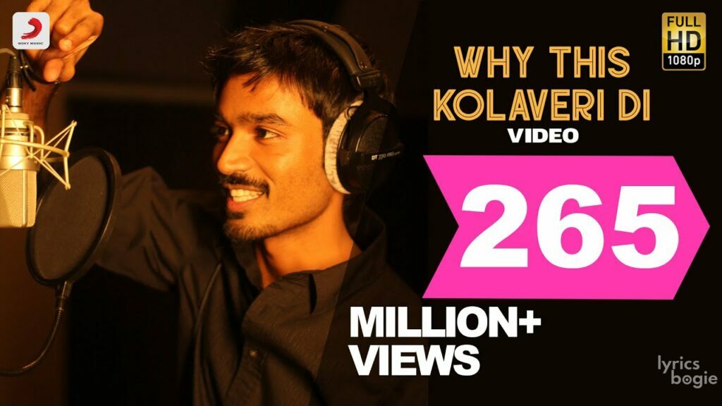 WHY THIS KOLAVERI DI LYRICS व्हाय धिस कोलावेरी डी - 3 - Dhanush ...