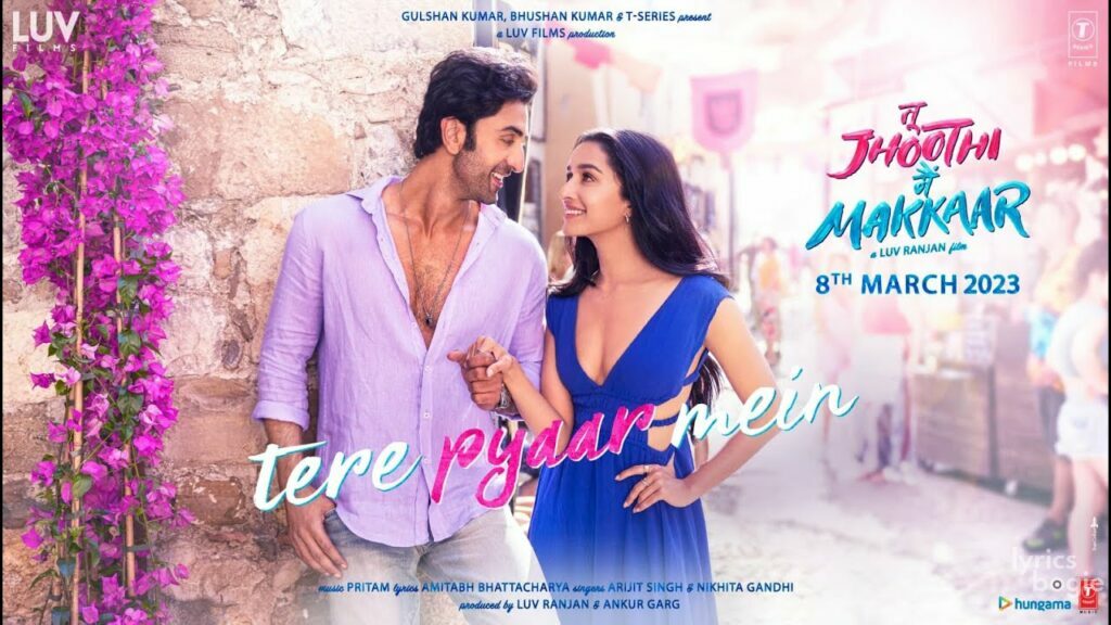 TERE PYAAR MEIN LYRICS तेरे प्यार में - Tu Jhoothi Main Makkaar ...